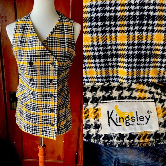 Jackets & Coats | Vintage 197s Long Plaid Vest | Poshmark
